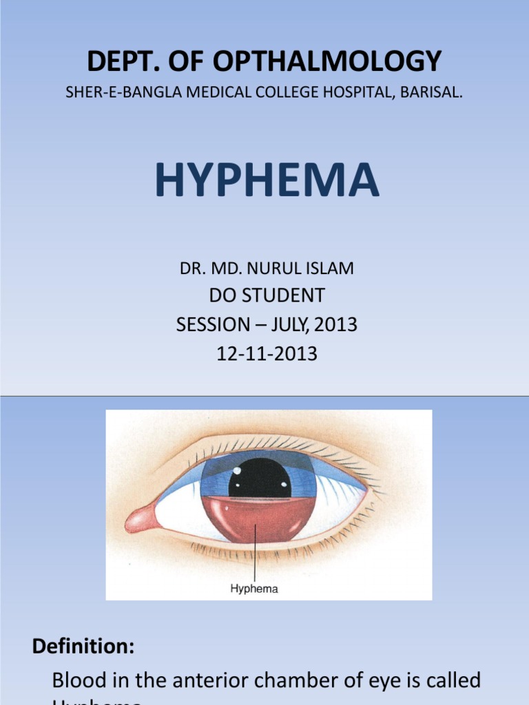 hyphema | Clinical Medicine | Diseases And Disorders | Free 30-day ...