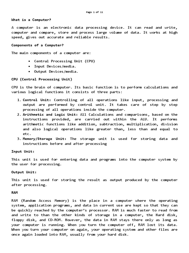 Caba-Mdtp Ist Sem Notes | PDF | Debits And Credits | Computer Data Storage