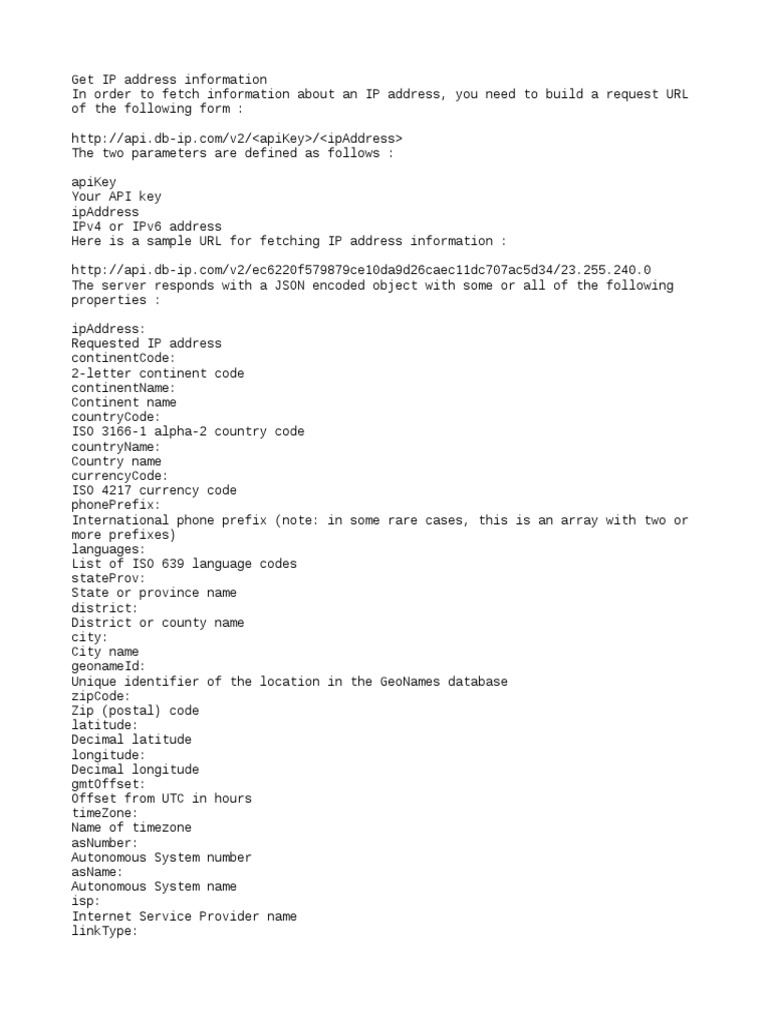 DB Ip Format | PDF | Ip Address | Network Architecture
