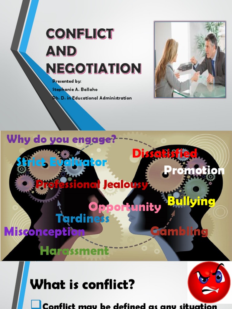 Conflict and Negotiation | PDF | Conflict (Process) | Bargaining