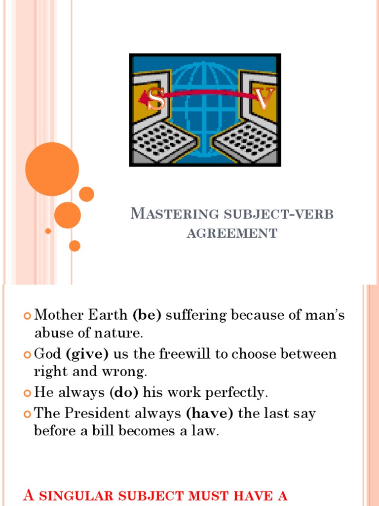 Mastering Subject Verb Agreement | Download Free PDF | Grammatical Number | Plural