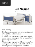 Bed Making Procedures in Nursing | PDF | Bed | Bedding