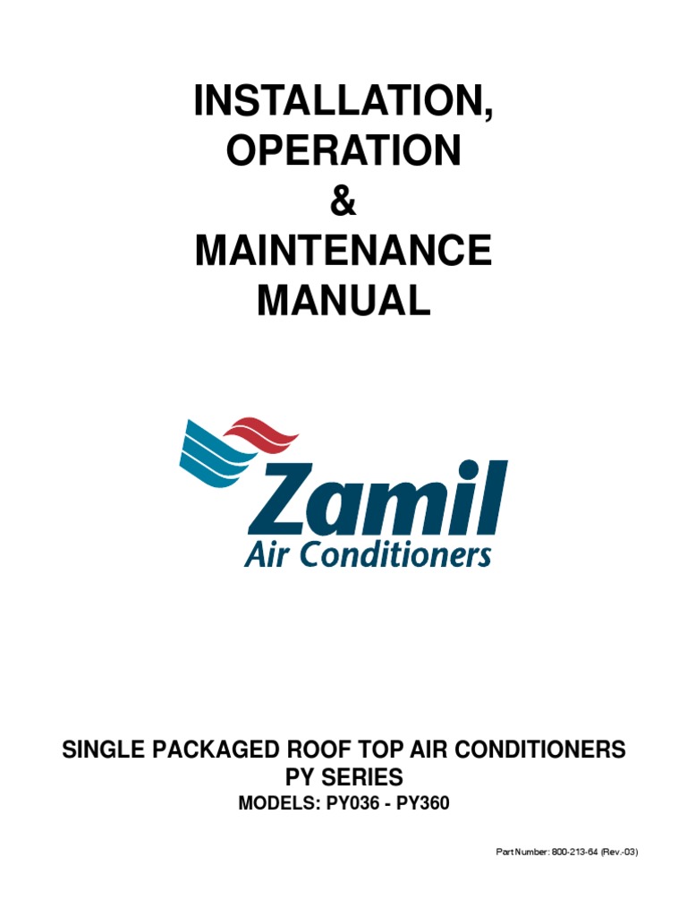 ZAMIL PY Series Installation, Operation & Maintenance Manual | PDF ...