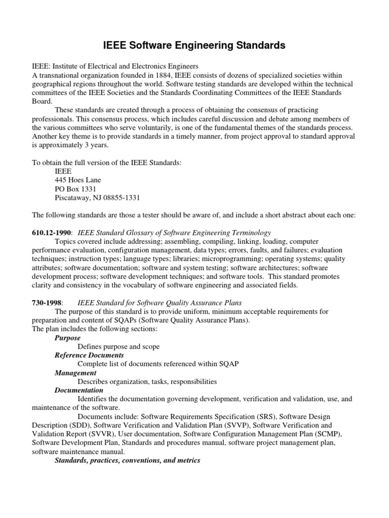Ieee Ses | PDF | Verification And Validation | Specification (Technical ...