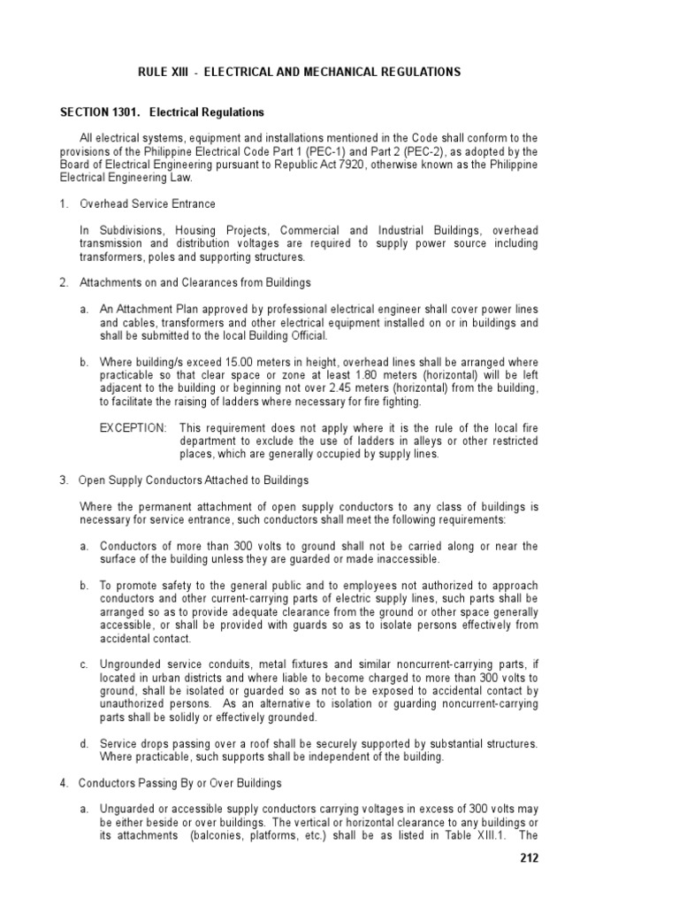 Rule 13 - Electrical & Mechanical Regulations (Book Format) | PDF ...
