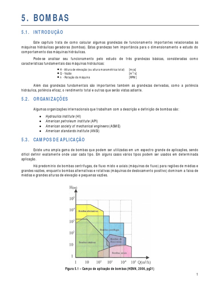Cap.5 Bombas PDF | PDF | Bomba | Potência (Física)