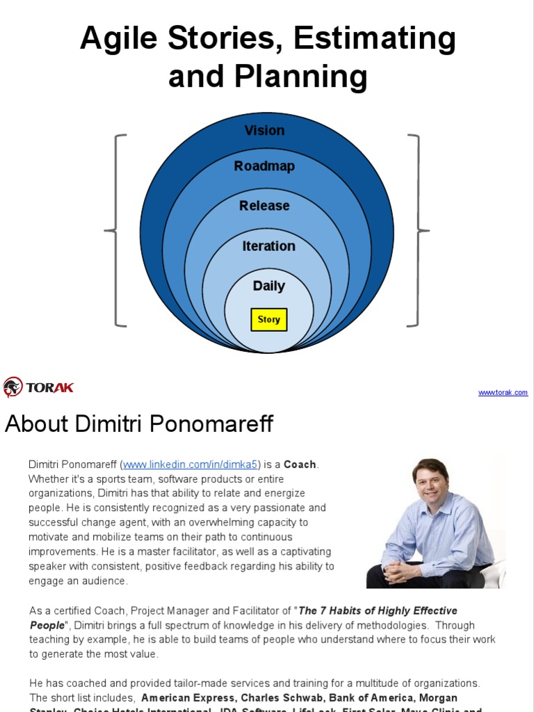 Agile Stories, Estimating and Planning: Vision Roadmap | PDF | Scrum ...