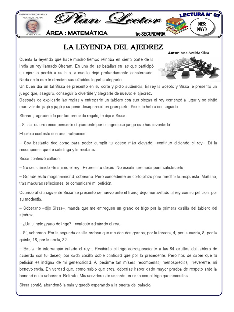 La Leyenda Del Ajedrez | PDF | Ajedrez | Ocio
