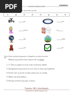 Grade 2 Filipino Worksheet | PDF