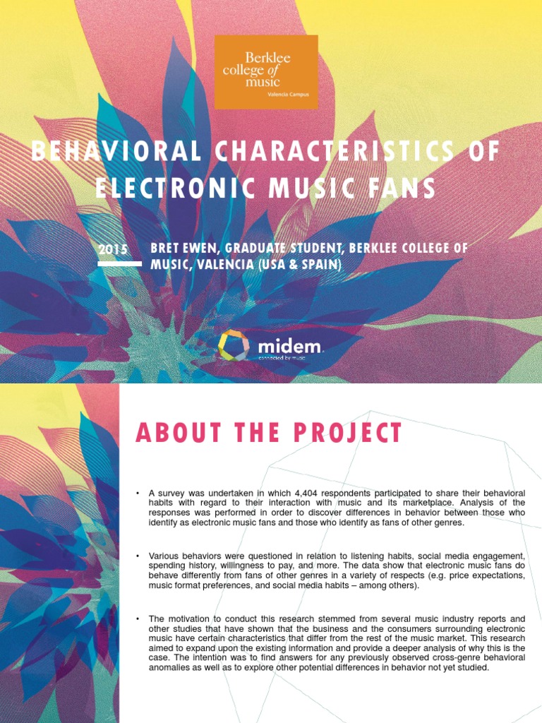 Behavioral Differences Between Electronic Music Fans and Fans of Other ...