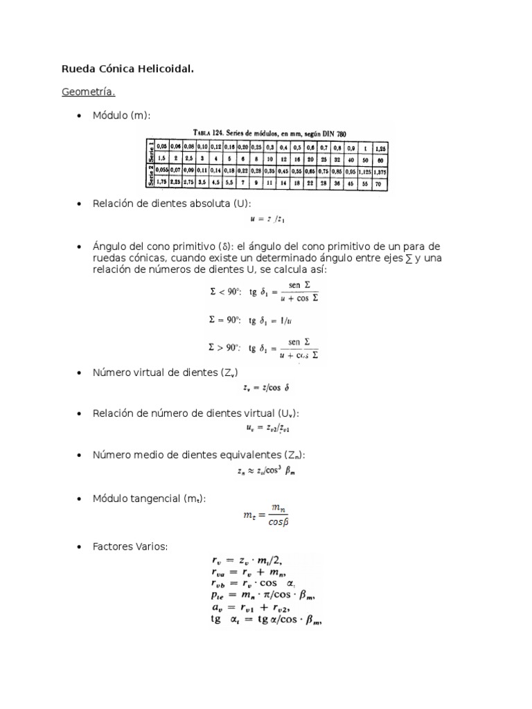 Rueda Cónica Helicoidal | PDF | Engranaje | Geometría euclidiana