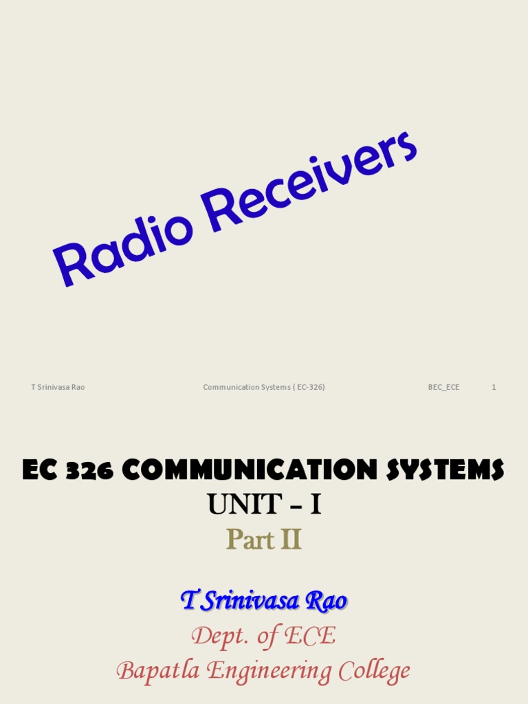 Radio Receivers | PDF | Frequency Modulation | Detector (Radio)