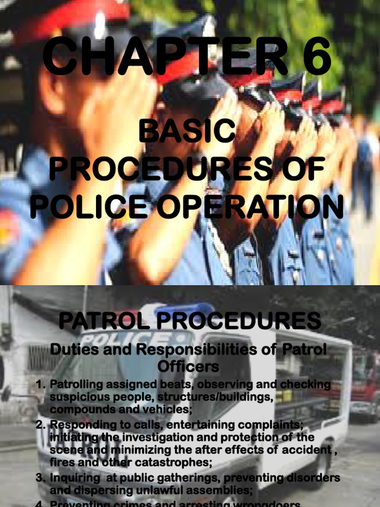 Basic Procedures of Police Operation | PDF | Reasonable Suspicion | Law ...