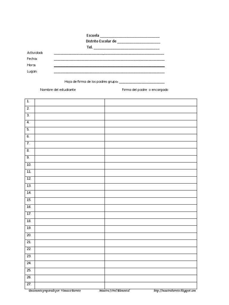 Hoja Firma Padres | PDF | Negocios | Finanzas y dinero