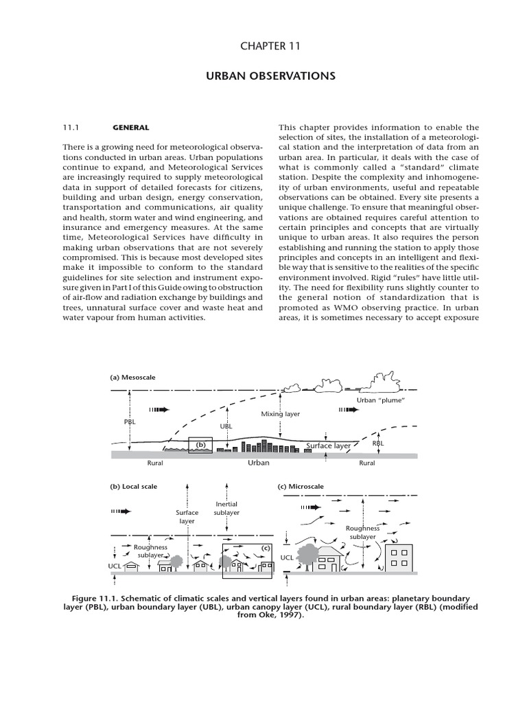 Urban Observations: General | PDF | Meteorology | Wound