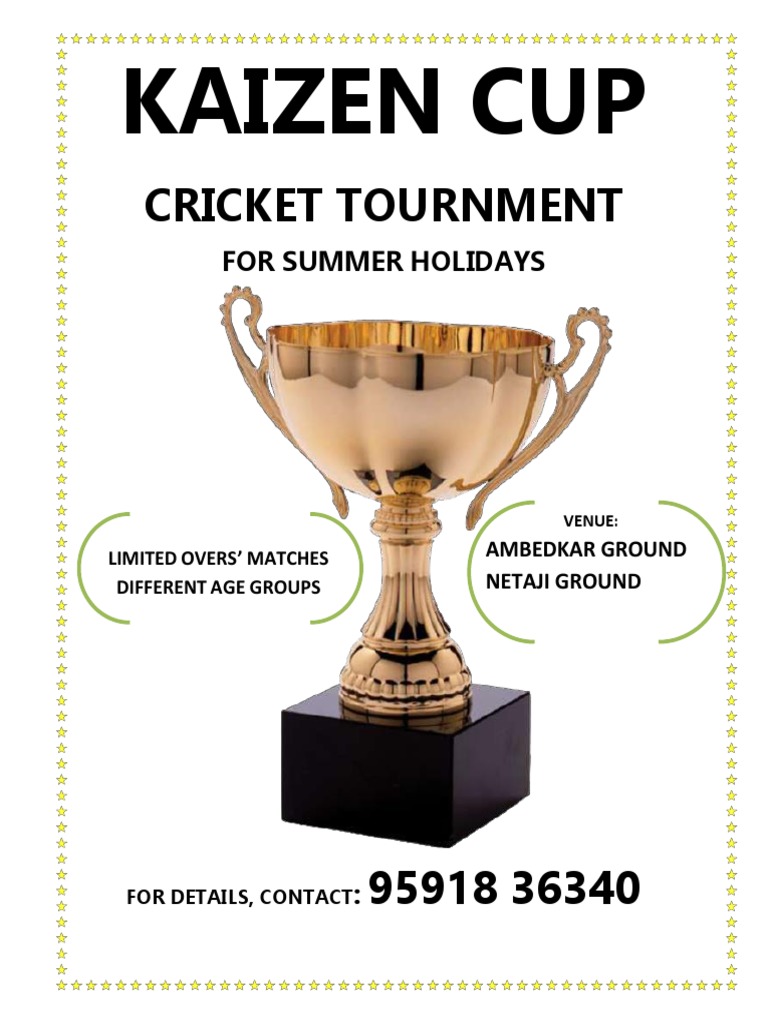 Cricket Tournment: Kaizen Cup | PDF