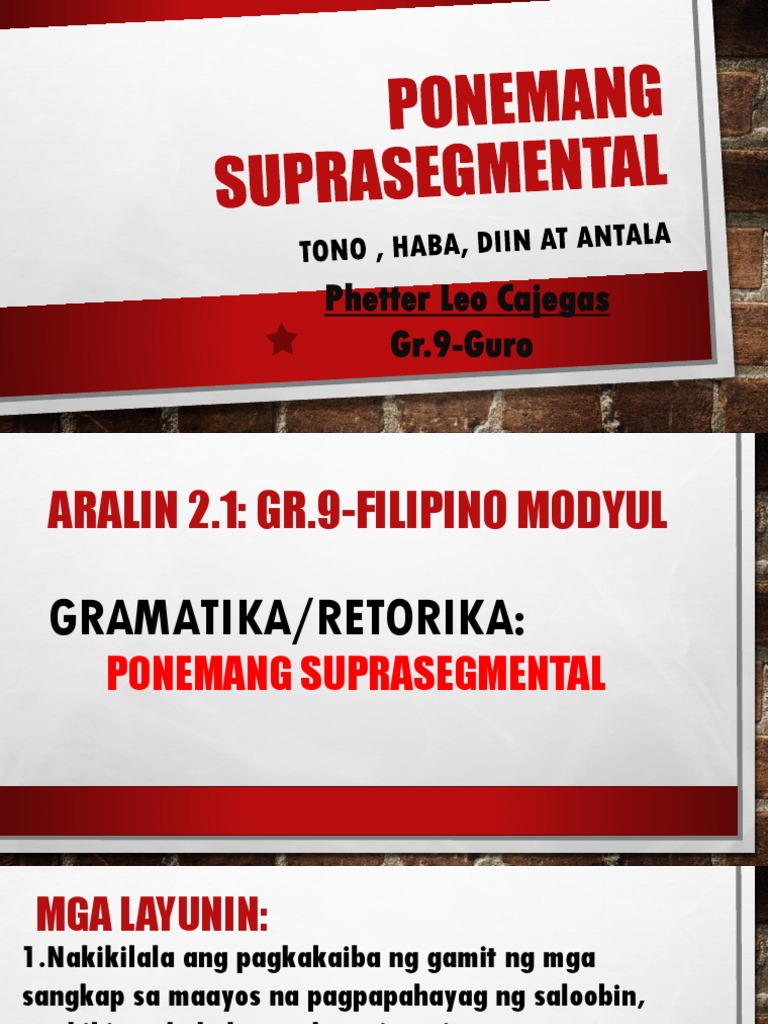 Ponemang Suprasegmental | PDF