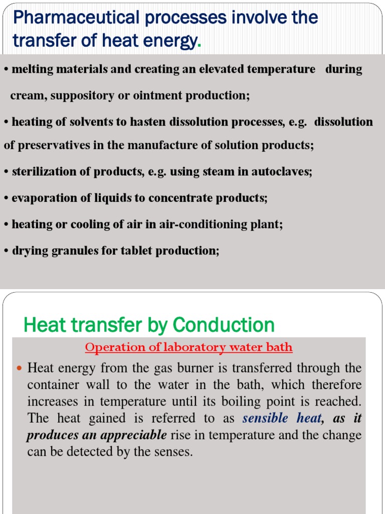 Heat Transfer Principles in Pharma Processes | PDF | Heat Transfer ...