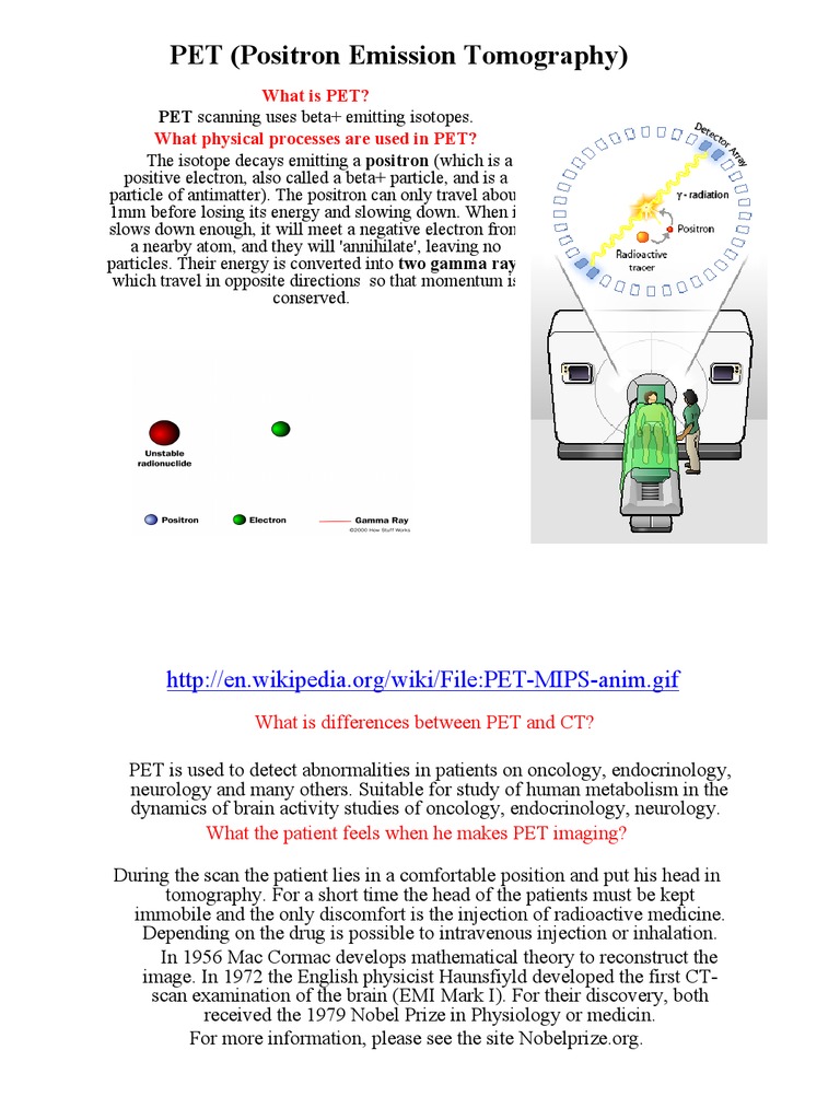 Understanding PET Scan Principles | PDF | Positron Emission Tomography ...