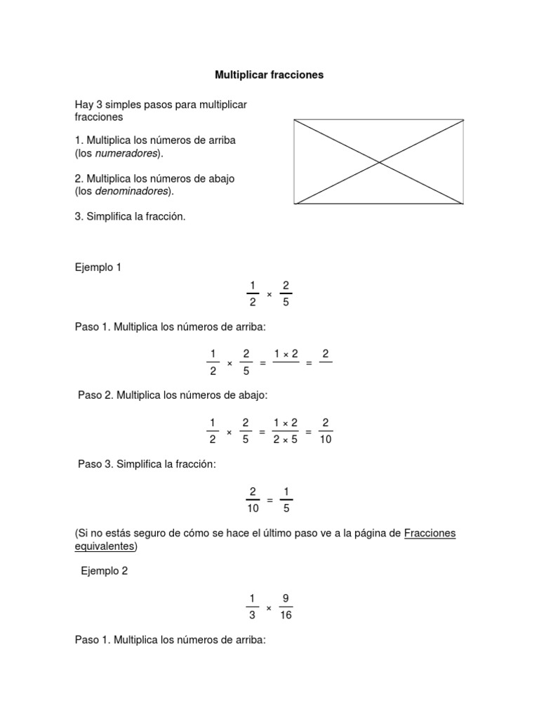 Multiplicar Fracciones Paso A Paso