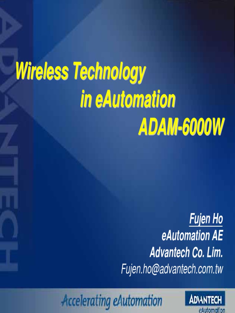ADAM 6000wireless | PDF | Wireless Lan | Wireless Access Point