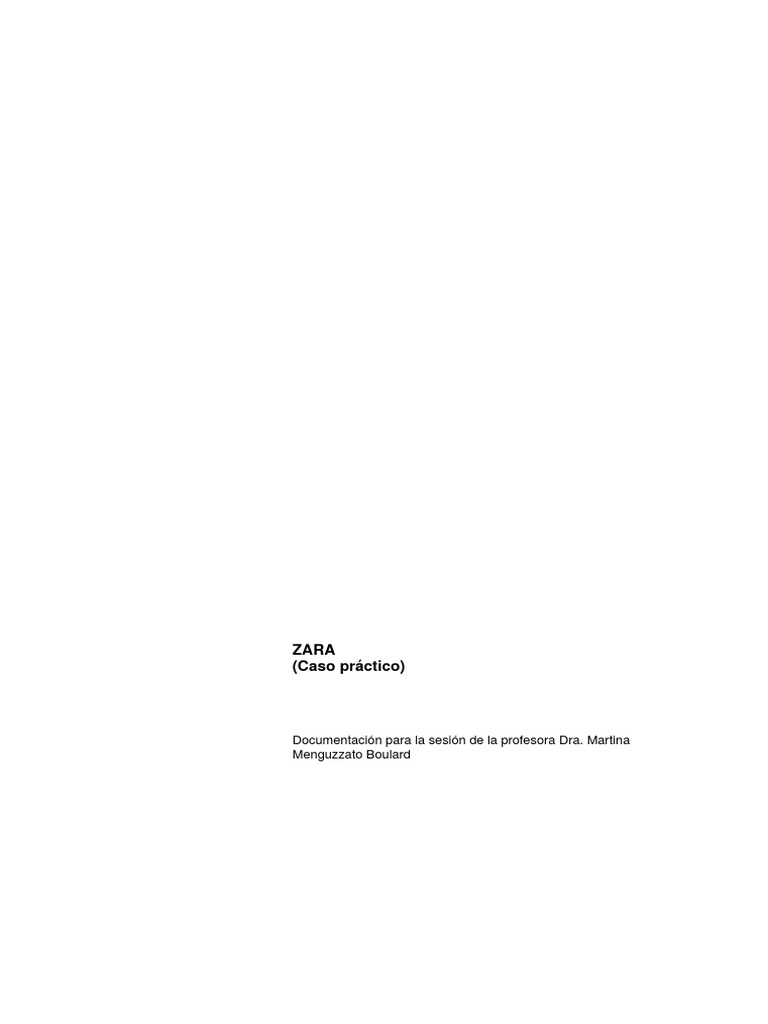 Zara | PDF | Outsourcing | Mercado (economía)