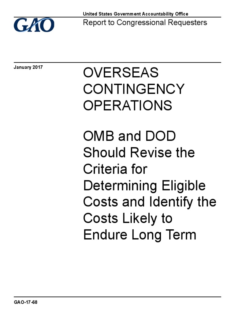 Gao | PDF | United States Department Of Defense | War On Terror