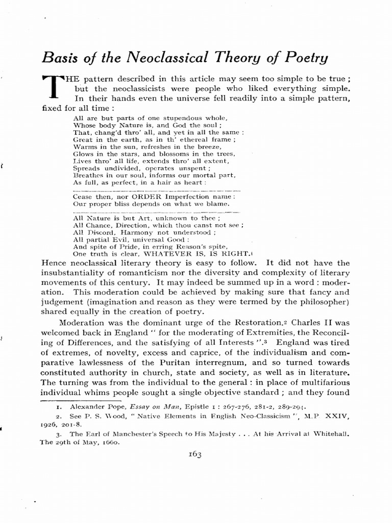 Basis of Neoclassical Poetry Theory | PDF | Catholic Church | Church Of ...