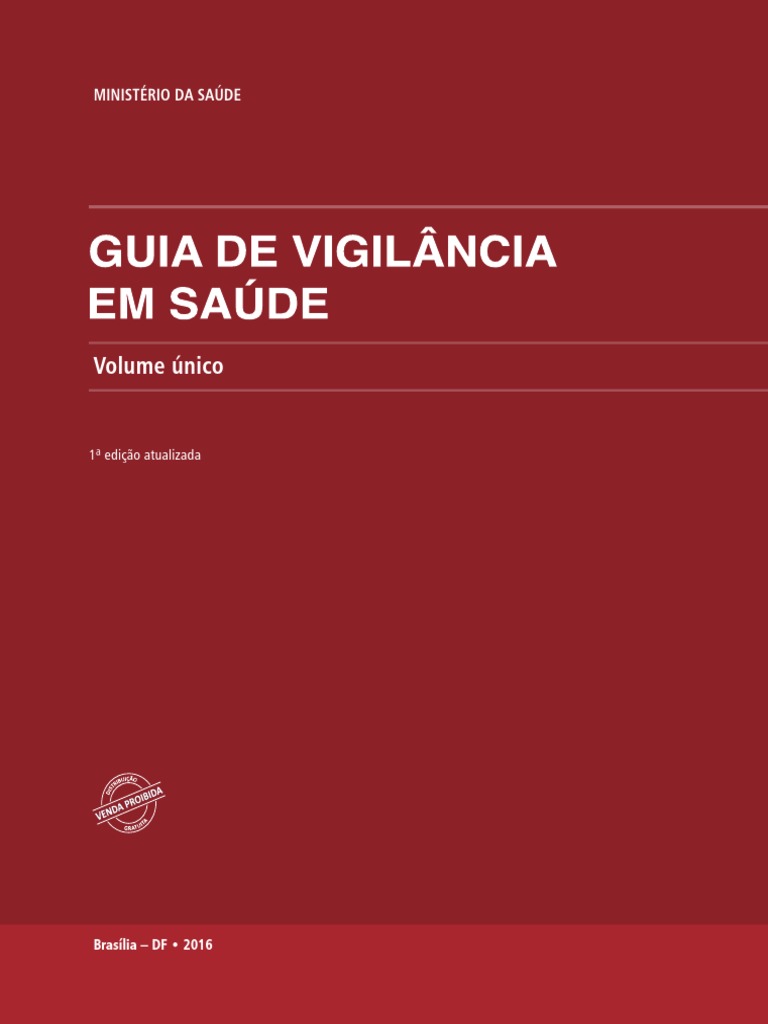 Guia de Vigilância em Saúde - Ministério Da Saúde - Brasil - 2016 | PDF ...
