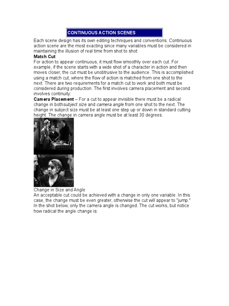 6.continuous Action Scenes | PDF | Camera