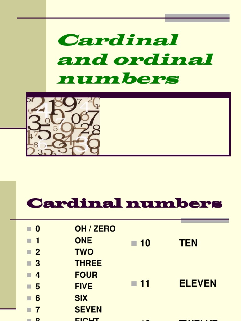 Cardinal and Ordinal Numbers Zhlxa7 | PDF | Teaching Mathematics