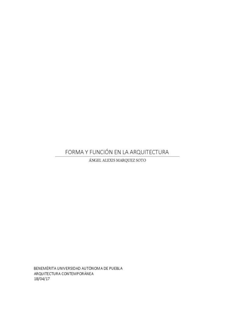 Forma y Función en La Arquitectura | PDF | Science | Ciencia (general)