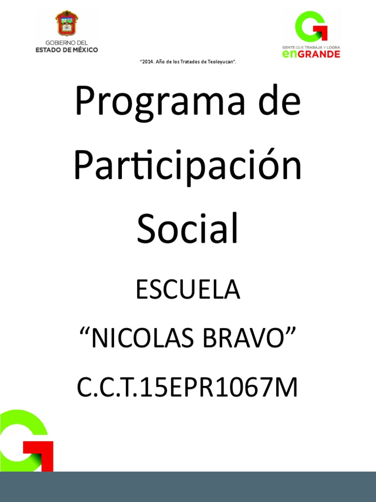 Formatos de Documentos para Carpeta de Participación Social | PDF ...