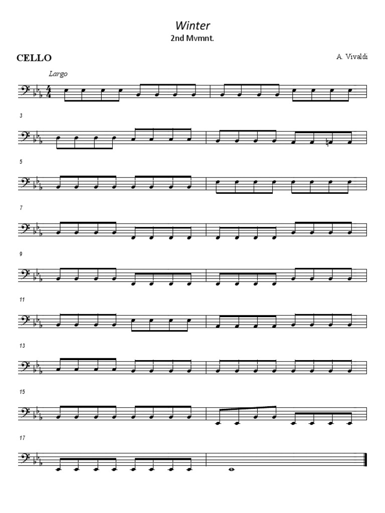 Winter Cello | PDF