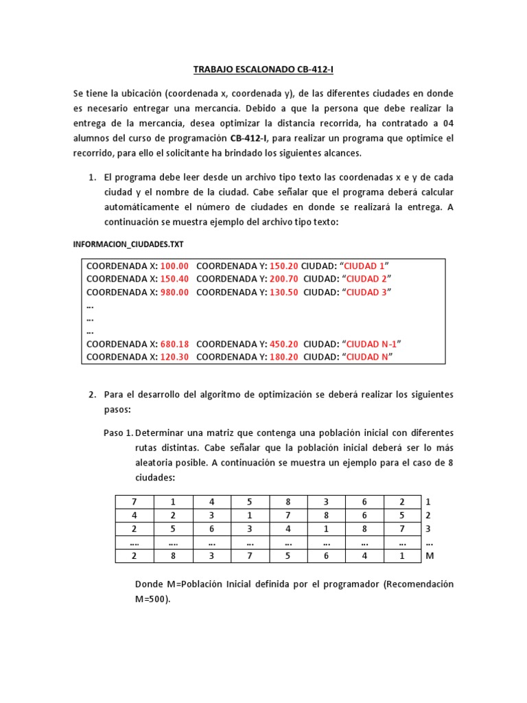 Trabajo Escalonado CB 412 I | PDF | Matriz (Matemáticas) | Vector ...