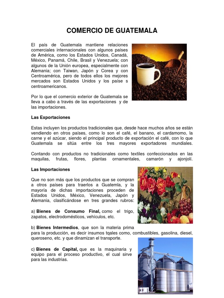 Comercio de Guatemala | PDF | Guatemala | Centroamérica