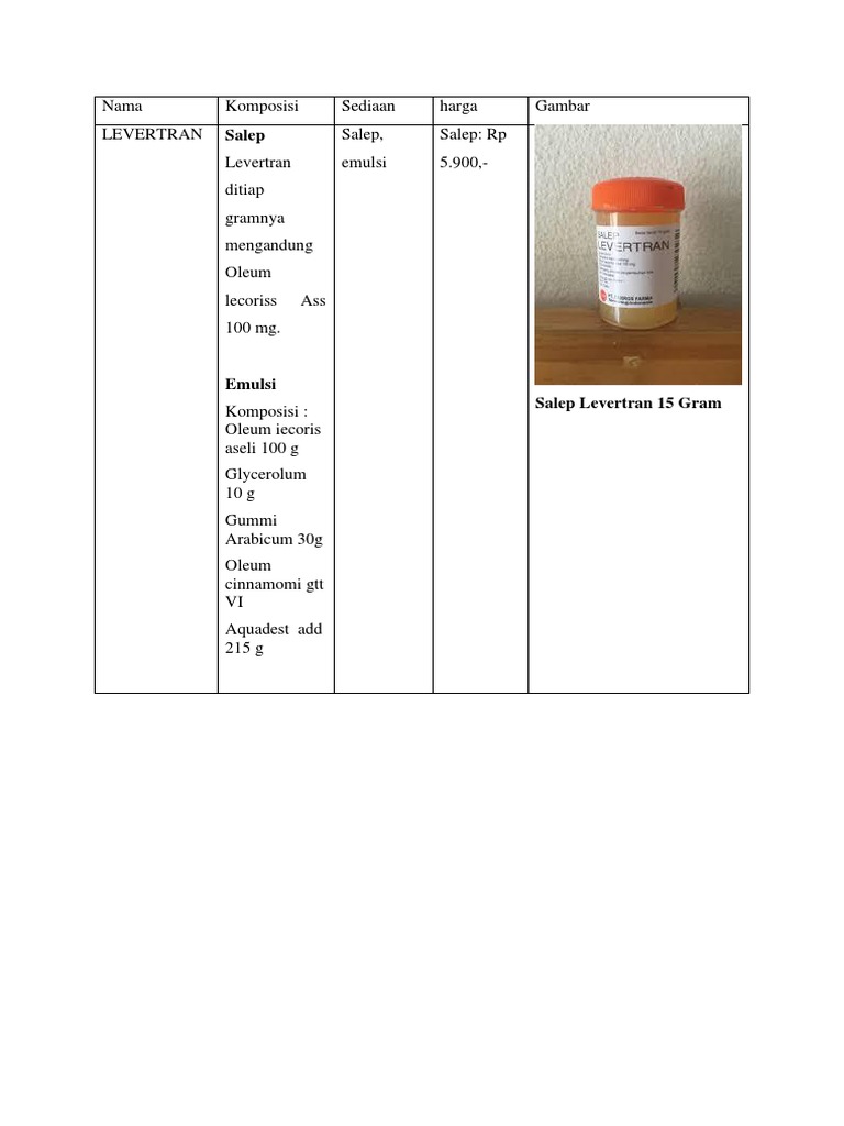 Salep Levertran | PDF