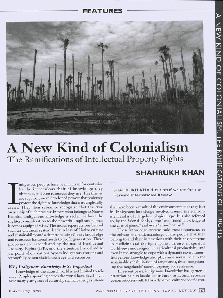 a new kind of colonialism.pdf | Traditional Knowledge | Intellectual ...