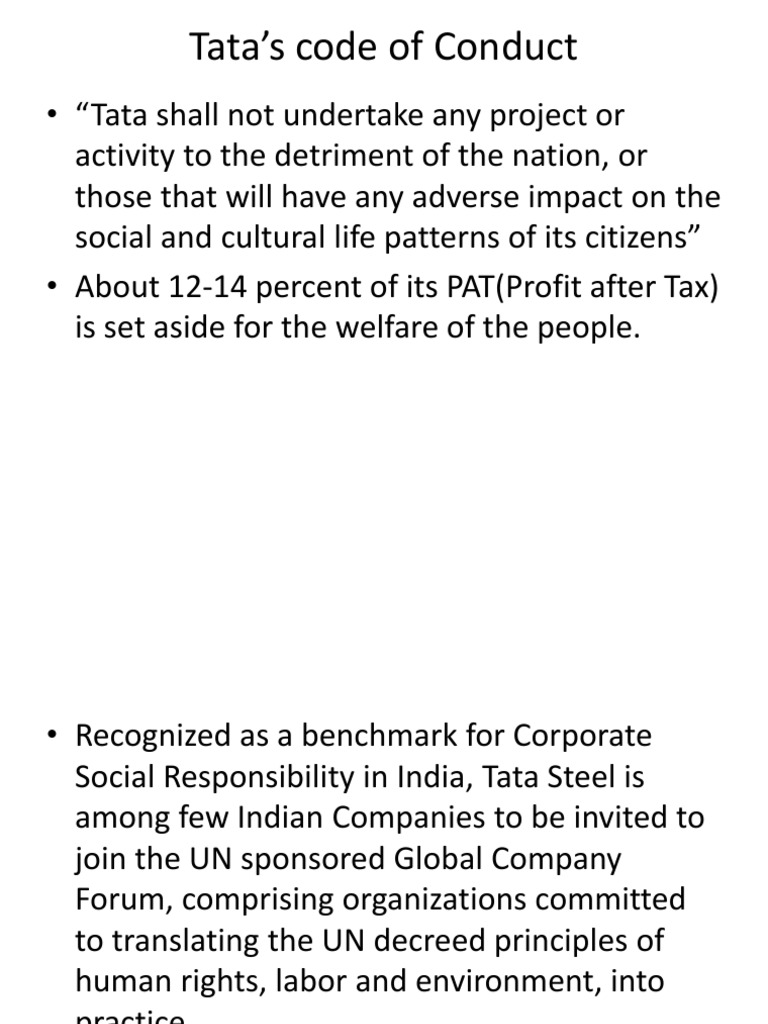 Tata's Code of Conduct | Download Free PDF | Governance | Business