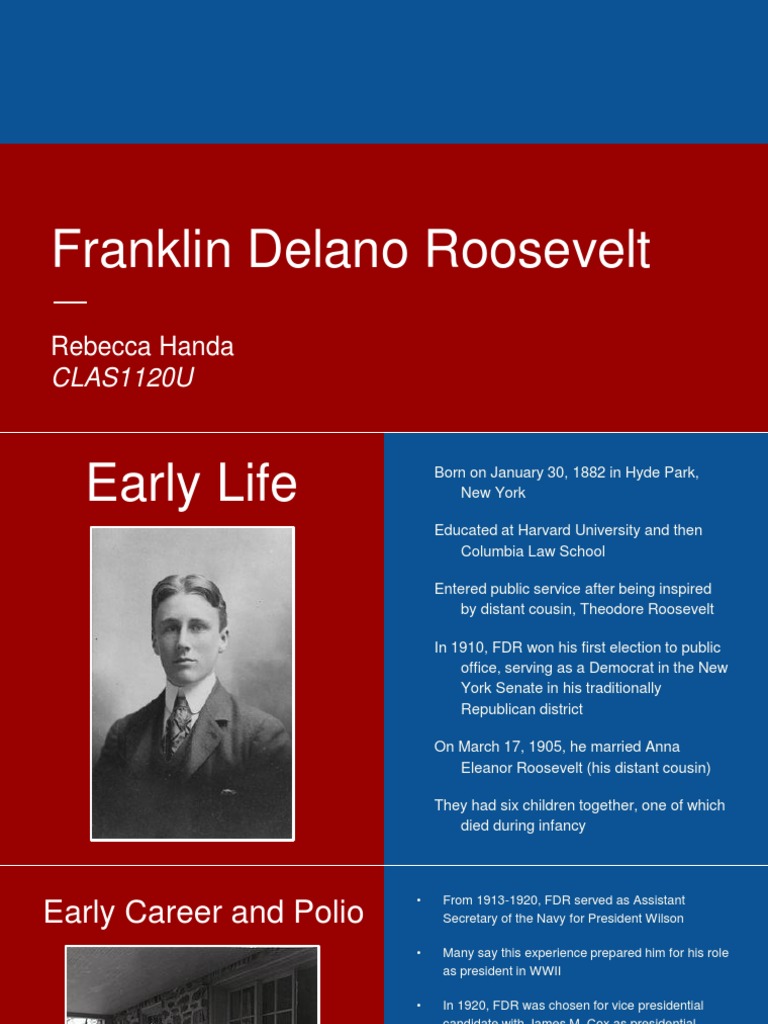 FDR's Life: Early Years to WWII | PDF | Franklin D. Roosevelt | New Deal
