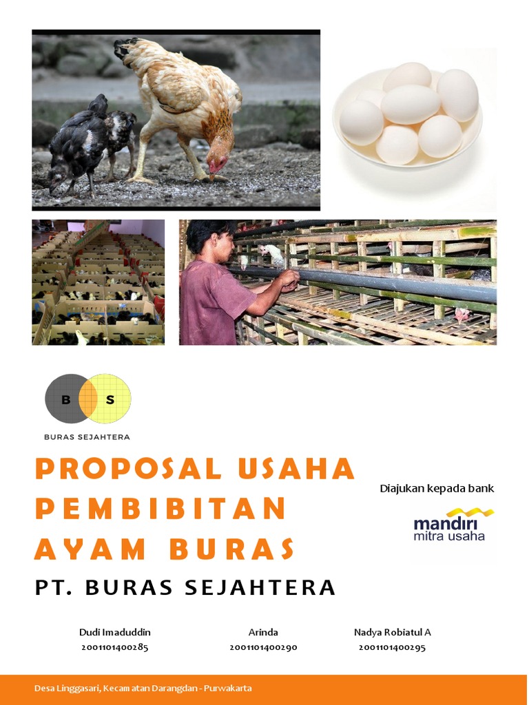 Proposal Studi Kelayakan Usaha Pembibitan Ayam Buras | PDF