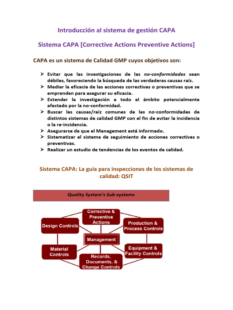 Introducción al Sistema CAPA en Calidad | PDF | Información | Adopción