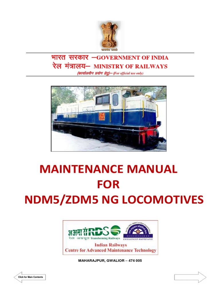 Maintenance Manual For NDM5 ZDM5 NG Locomotive PDF | PDF | Fuel ...