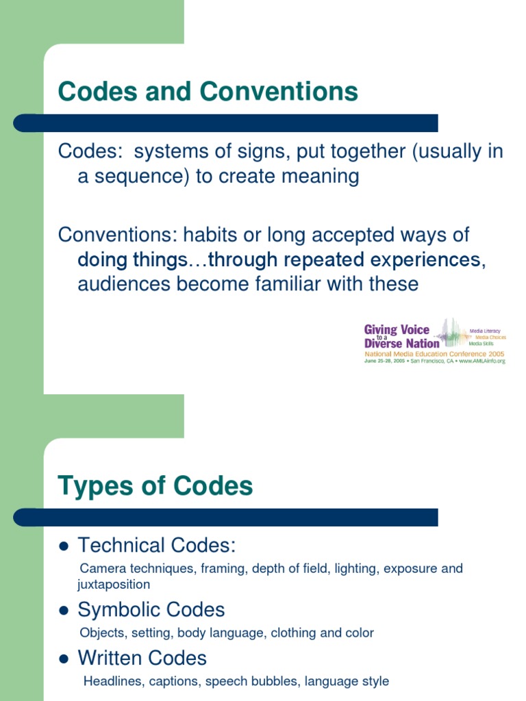 Codes and Conventions | PDF