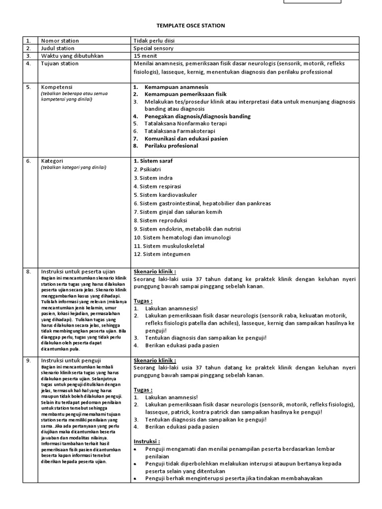 Template Osce LBP Ade | PDF