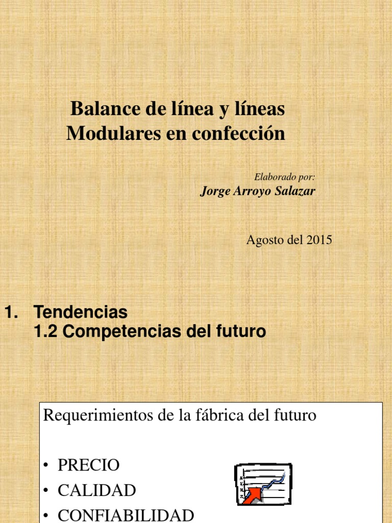 Balance de Línea y Líneas Modulares en Confección | PDF | Los ...