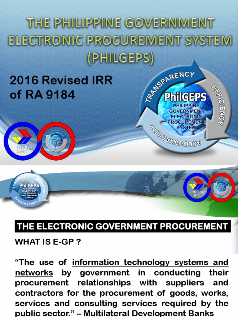Philgeps IRR | PDF | Procurement | Portable Document Format