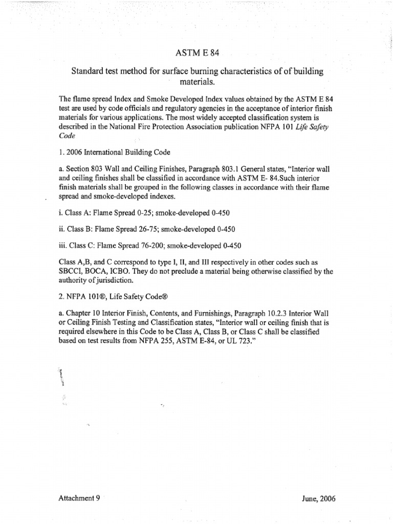 Ensayo ASTM E84 Panel Roca | PDF | Building Engineering | Safety
