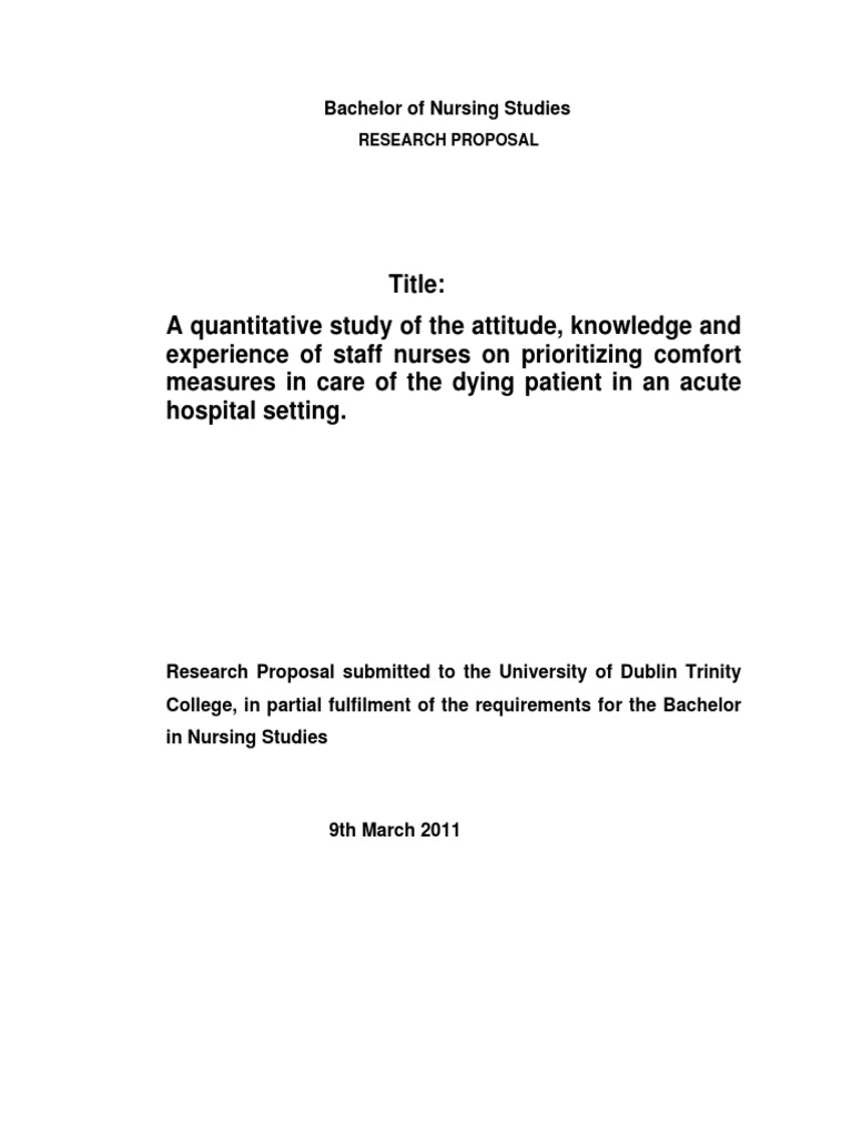 Contoh Research Proposal PDF | PDF | Palliative Care | End Of Life Care
