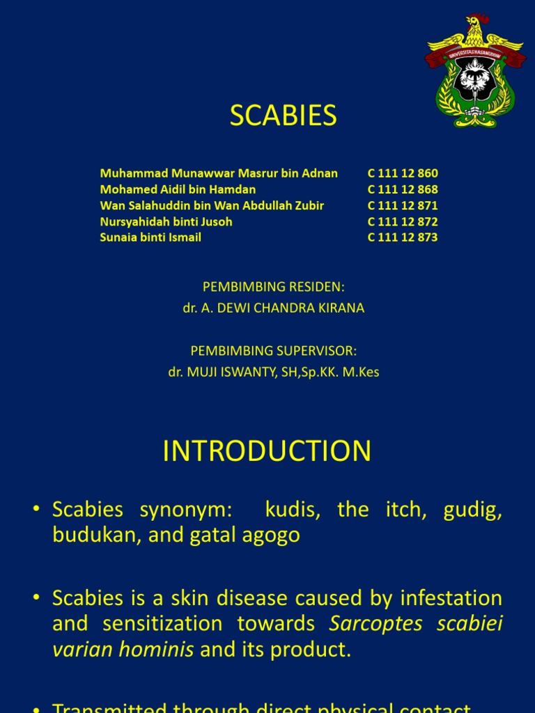 Scabies: A Review of its Etiology, Clinical Manifestations, Diagnosis ...